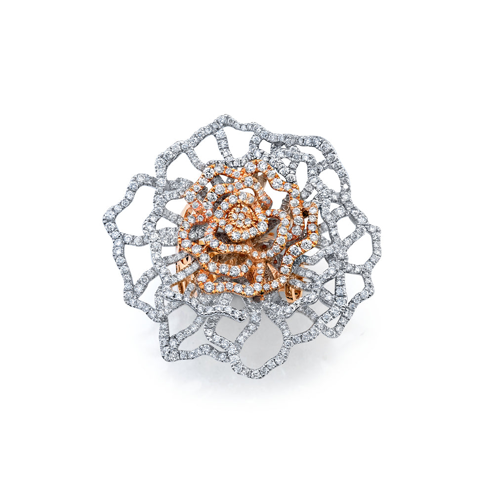 Diamond Flower Ring